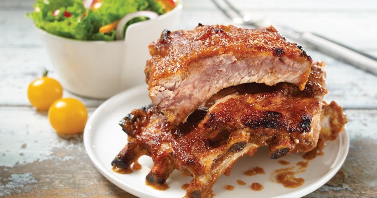 Pork baby back ribs with applesauce | Olymel