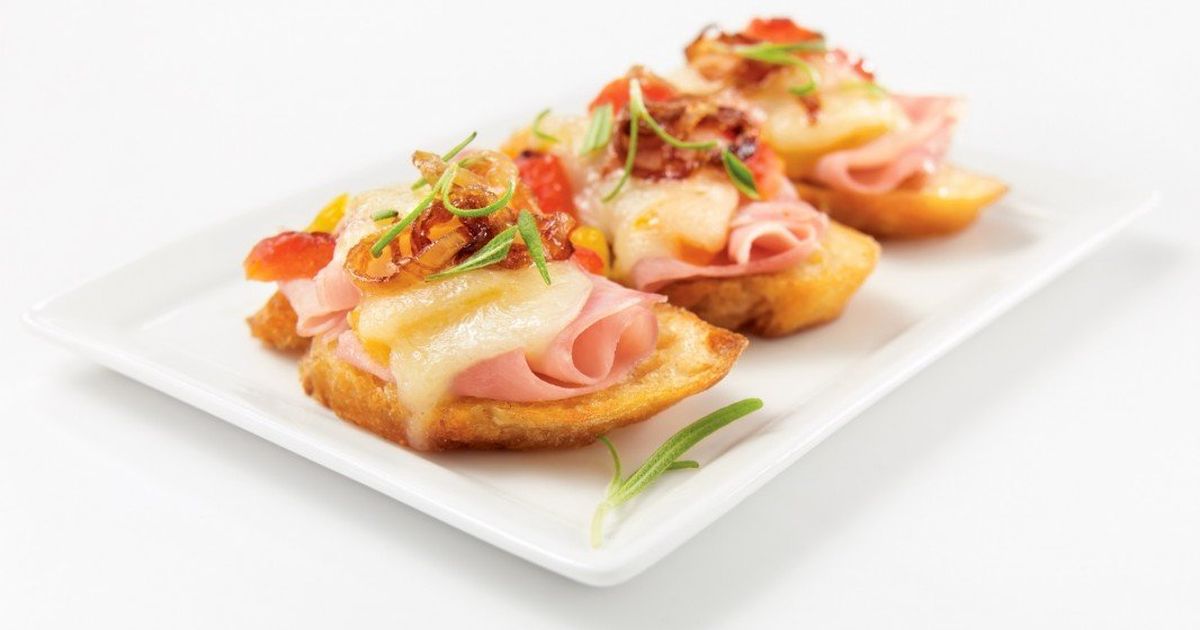 Mini-croques au jambon cuit lentement | Olymel