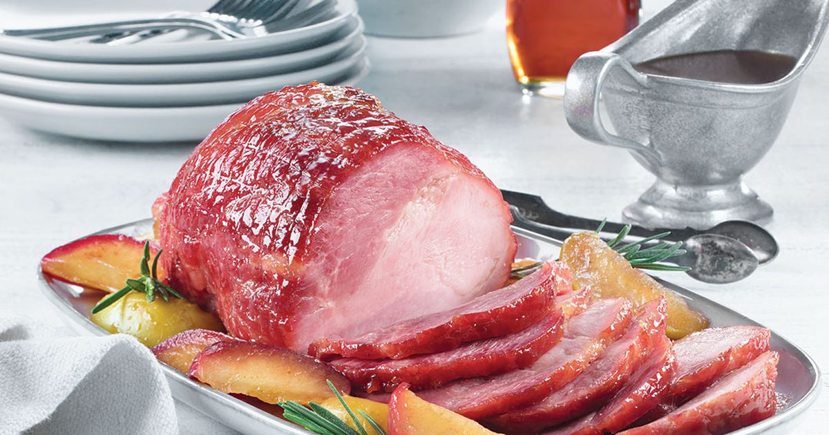 Maple flavour boneless ham, uncooked, cured, ready to roast | Olymel