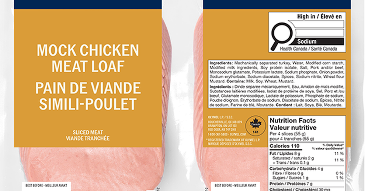 Mock chicken meat loaf | Olymel