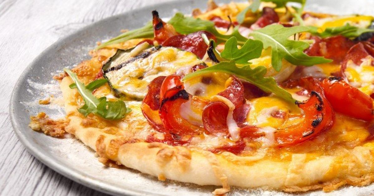 Amoré pepperoni pizza with grilled vegetables | Olymel