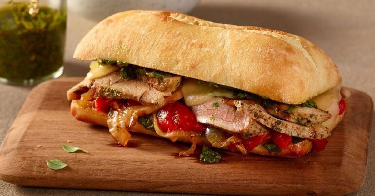 Argentine Sandwich with Grilled Flank Steak Chimichurri and Melting ...