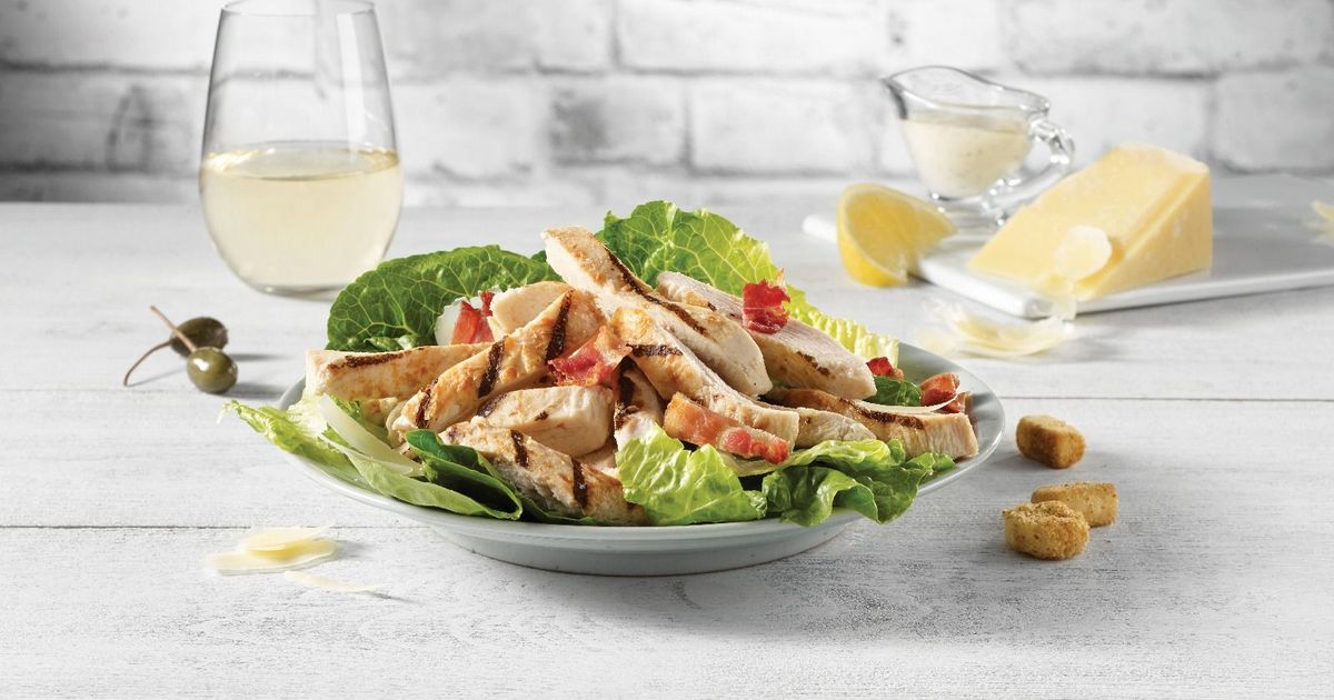 Oven roasted chicken breast strips, fully cooked, seasoned, boneless ...
